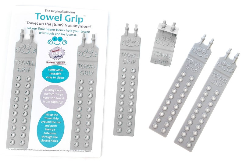 Original Silicone Towel Grip in Gray - 6 Piece Set - Etsy