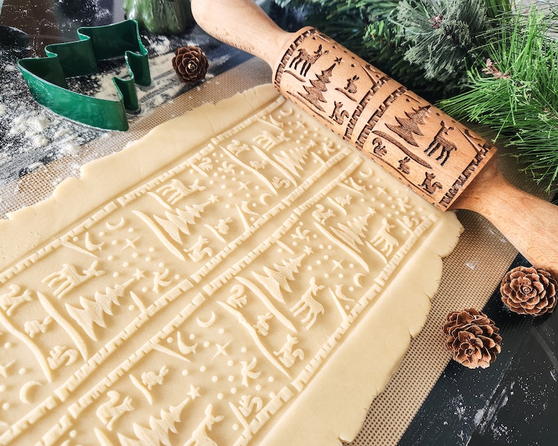Winter Animals Scene Embossed Rolling Pin - Etsy
