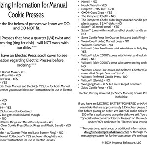 12 Disk Shapes From Our Cookie Press Box (disks Only - Cookie Press NOT ...