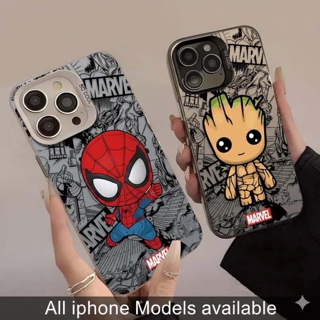 Marvel Groot Deadpool Protective Case for iPhone 17 16 15 14 13 12 11 ...