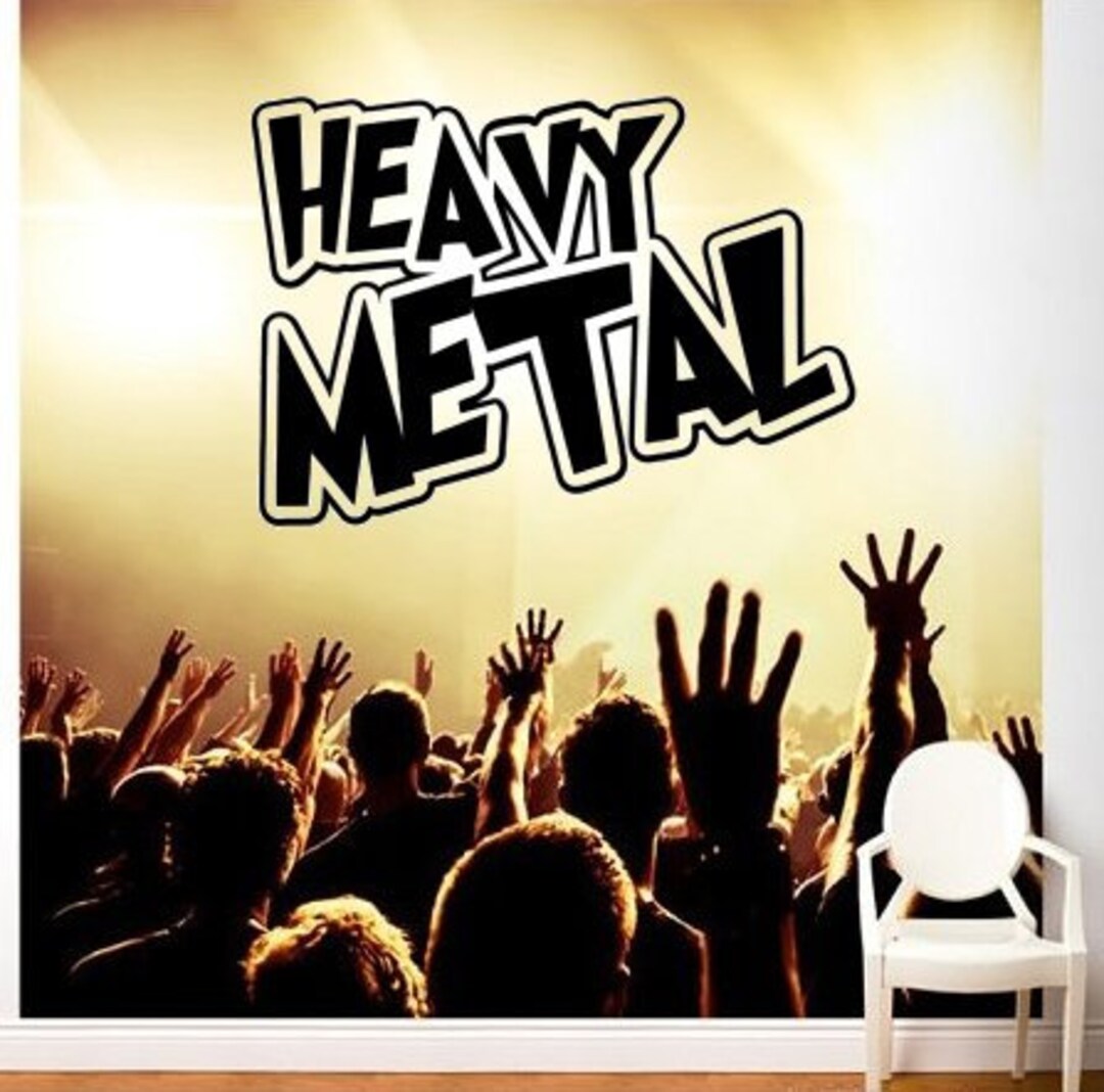HEAVY METAL Vinyl DECAL Hard Rock Music for Car Vehicle window Wall ...