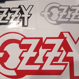 OZZY Vinyl DECAL Hard Rock Heavy Metal Music for Window Wall Home Décor ...