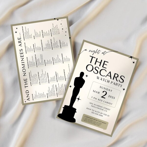 Oscar Invitation - Etsy