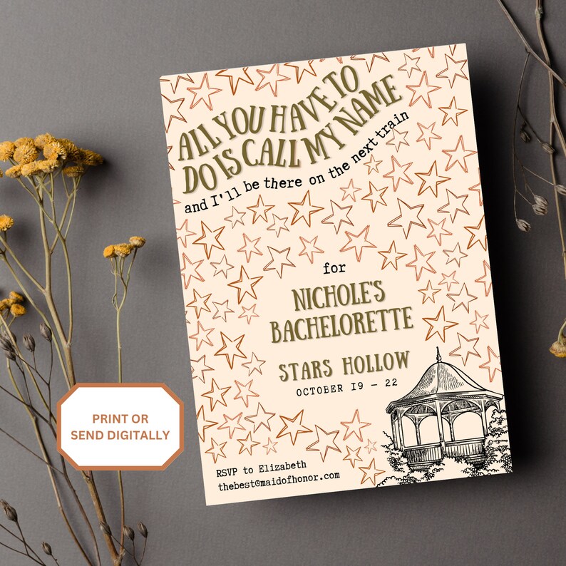 Gilmore Girls Inspired Bachelorette Invitation Itinerary - Etsy