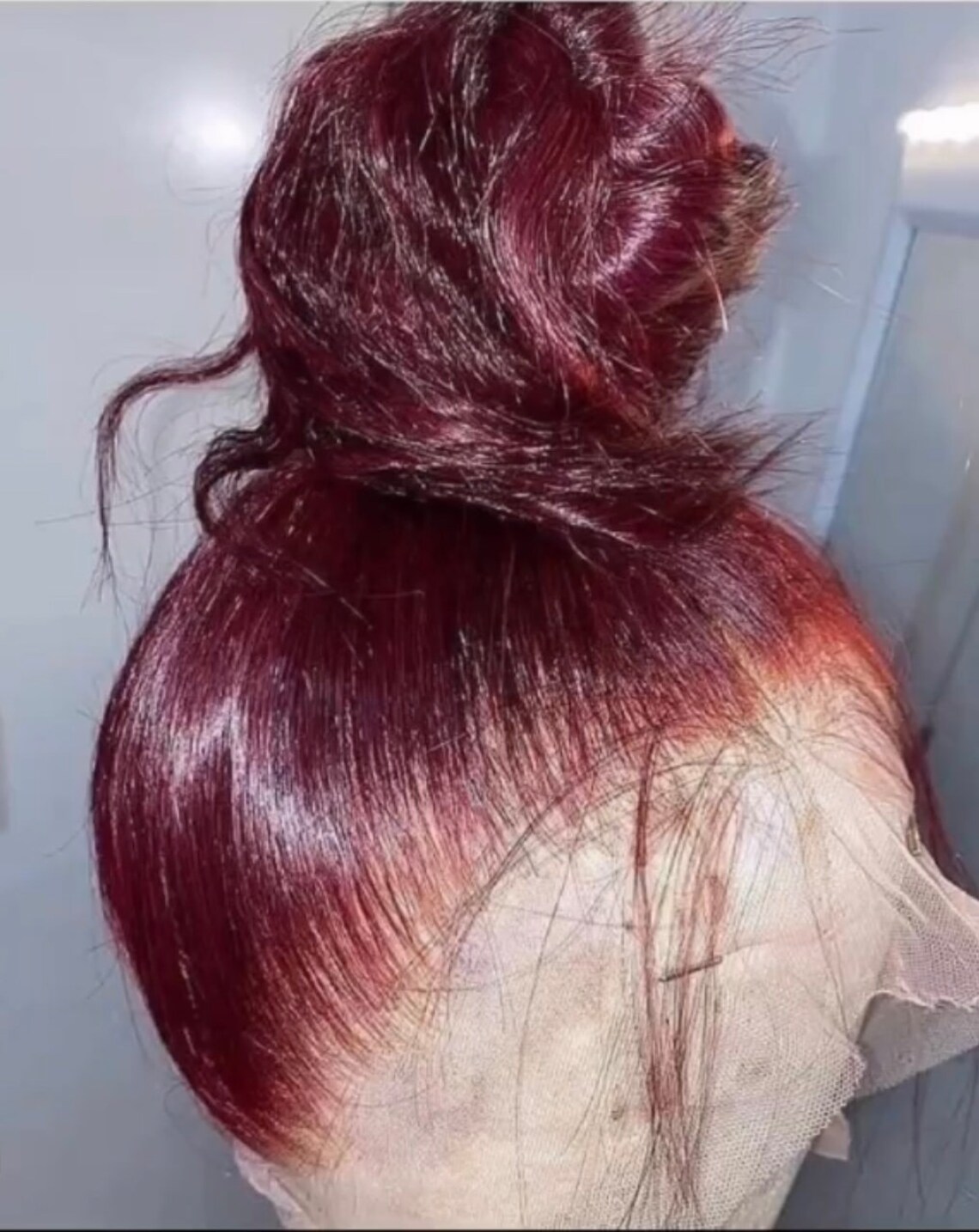 Red Caviar Bun Girl Unit That Can Be Worn up of Down Raw Authentic ...