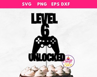 Level 9 Unlocked Cake Topper SVG - Etsy