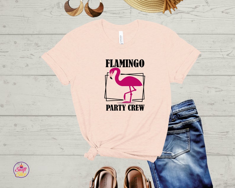 Flamingo Party Crew Clipart Summer Svg Flamingo Svg - Etsy
