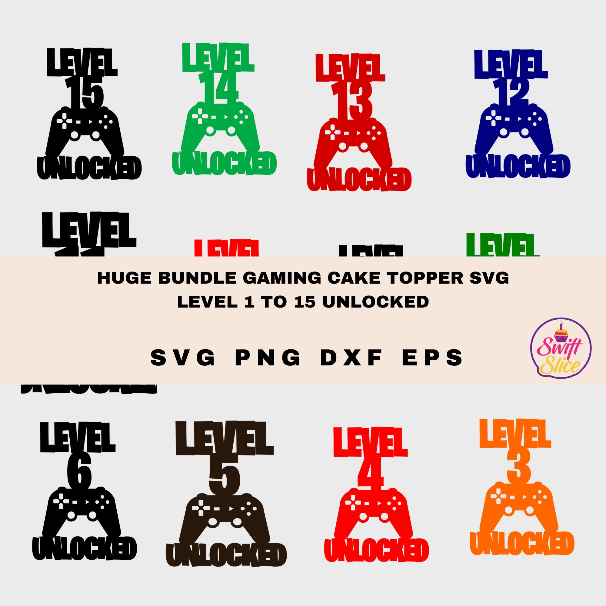 Gamer Cake Topper Game Controller Cake Topper Svg Gamer Decor Boy ...