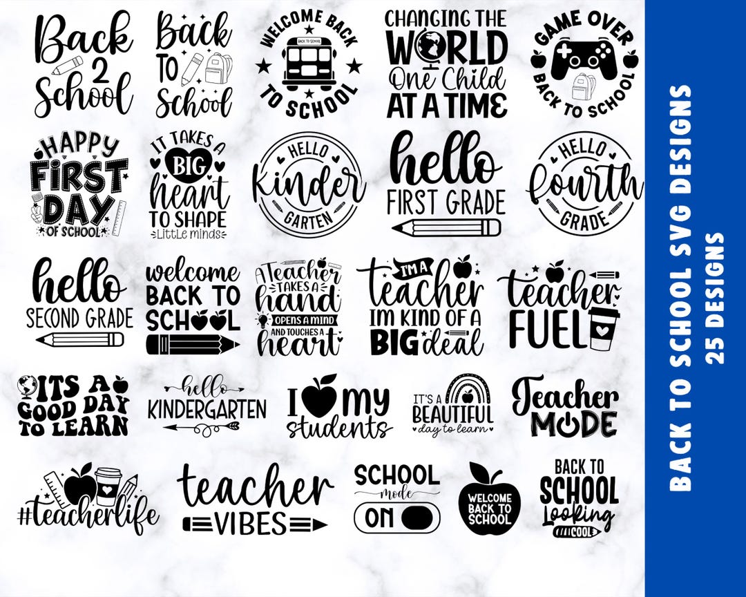Back to School Svg Bundle | Im Ready for Preschool | Cricut Cut Files ...