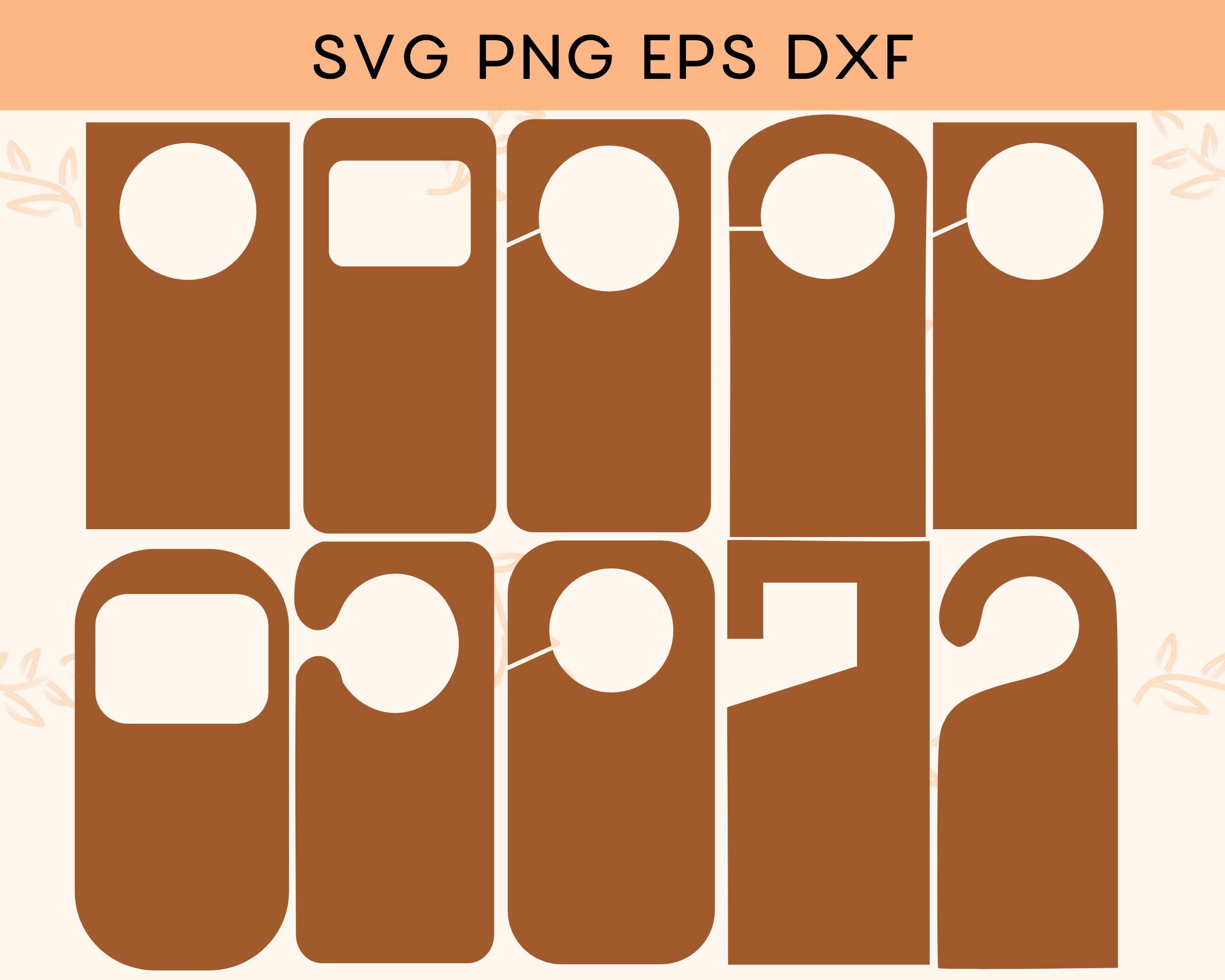 Glowforge File Door Hanger Svg Door Hangers Templates - Etsy