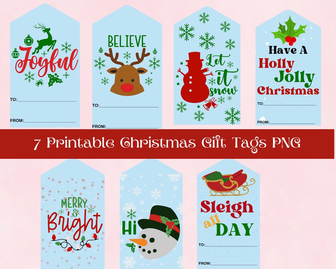 Blue Christmas Tags Svg | Instant Download | Gift for Her | Christmas ...