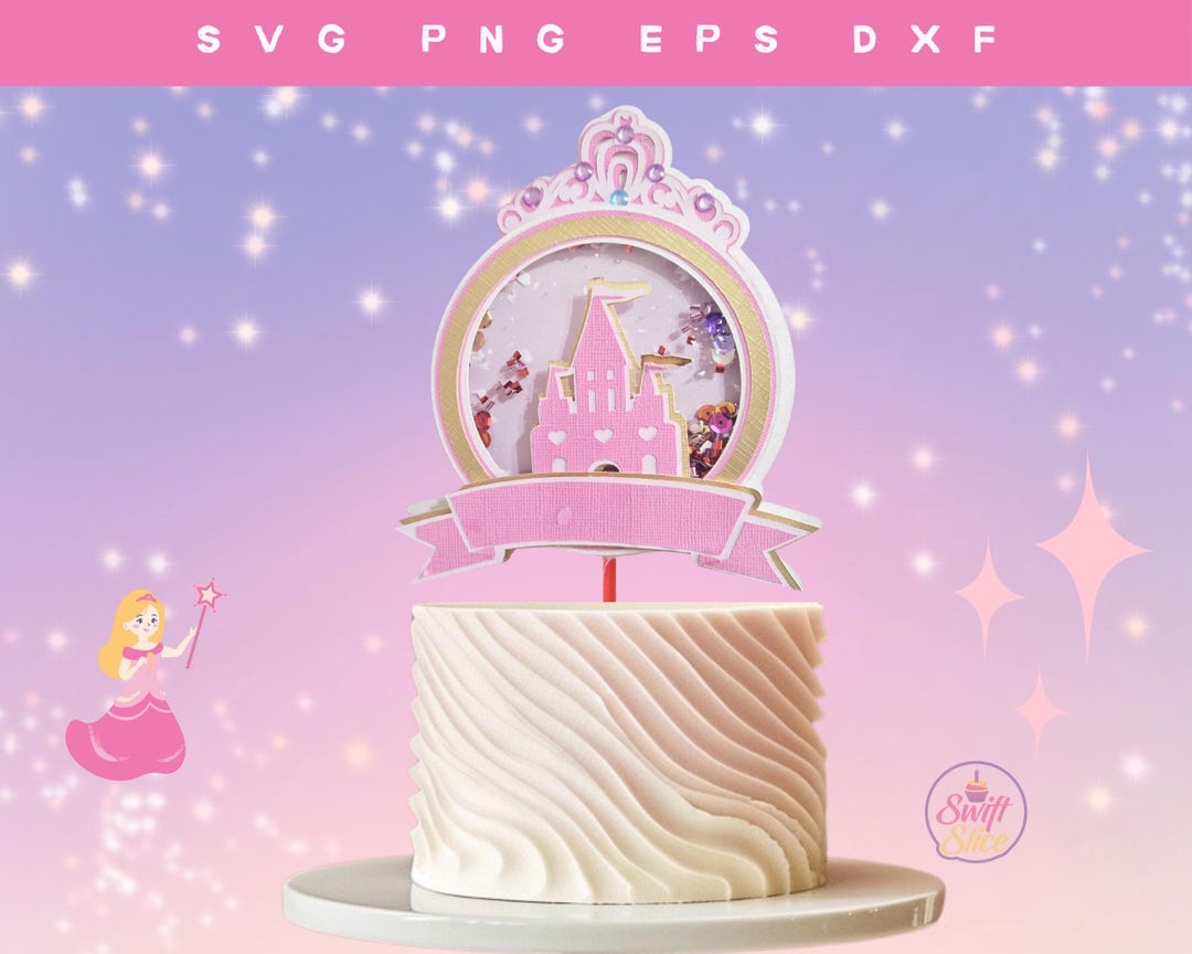 Princess Castle Cake Topper SVG - 3D Shaker Design - Fairy Tale ...