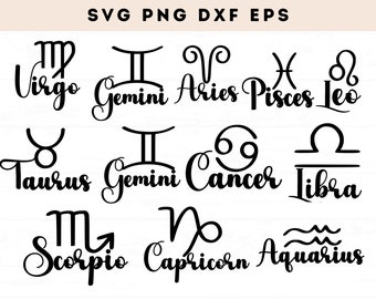 12 Zodiac Rainbow Signs SVG Zodiac Signs Svg SVG Bundle - Etsy