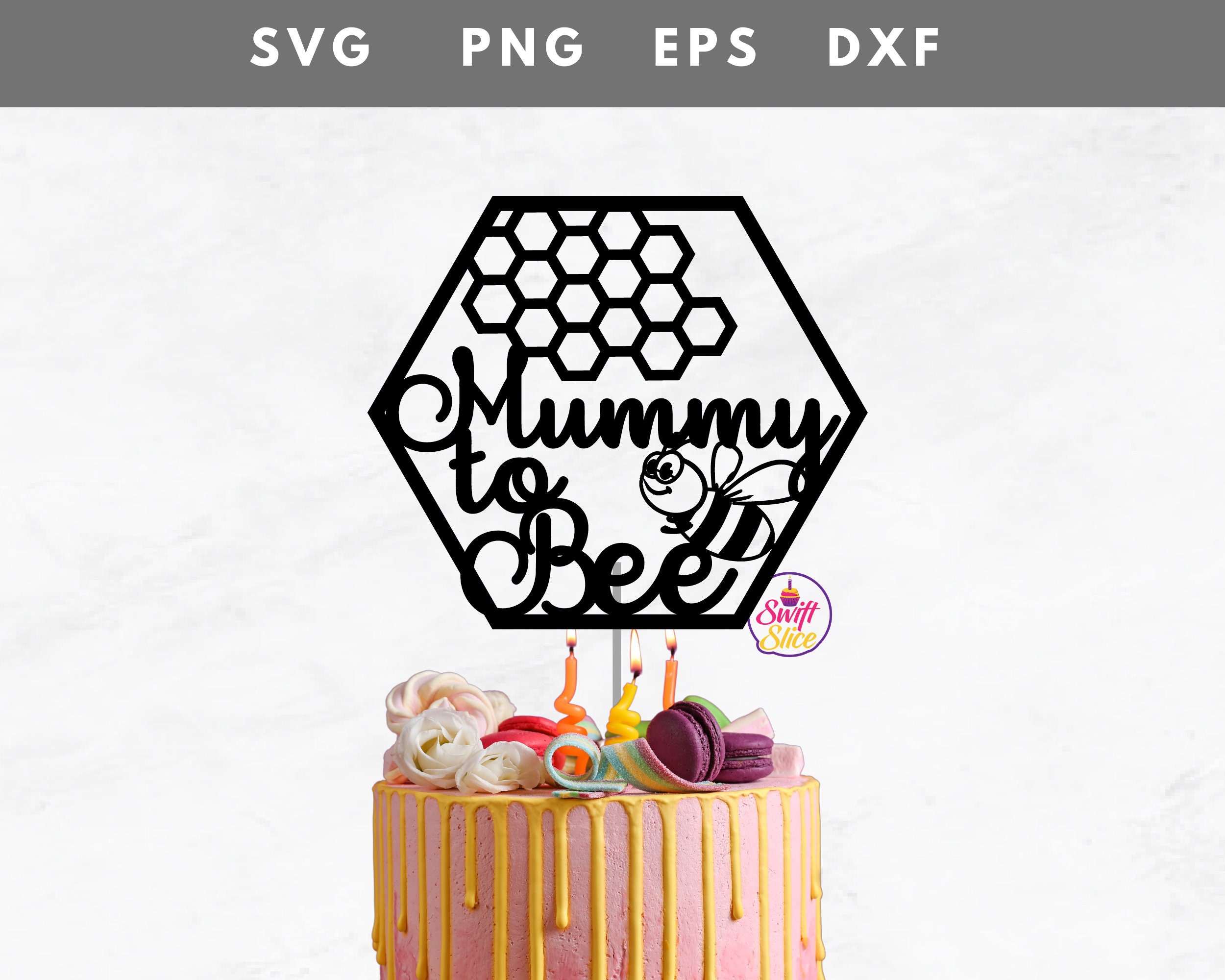 Mummy to Bee Cake Topper | Bee Frame Svg | File for Cricut Silhouette ...