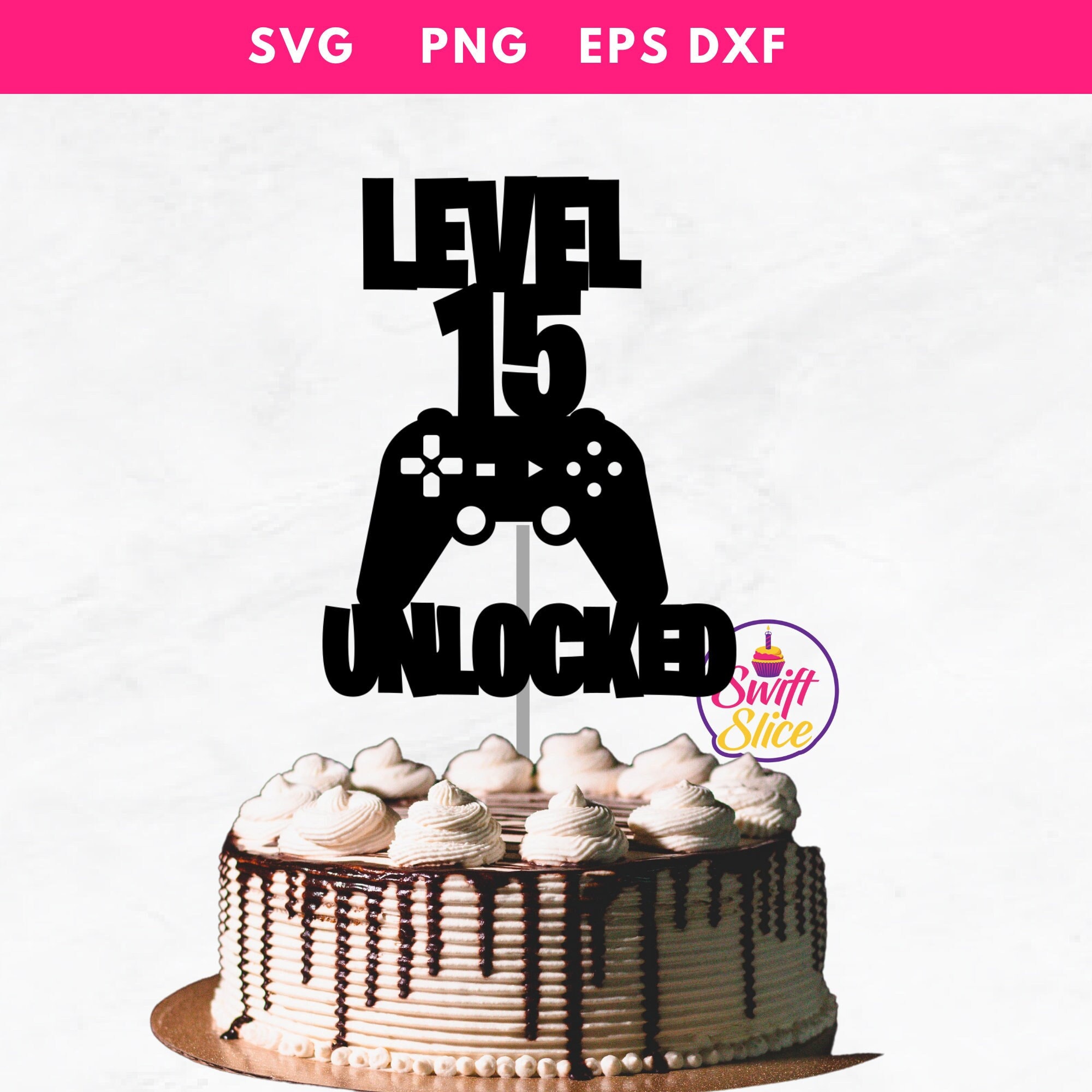 Game Controller Cake Topper Svg | Gamer Cake Topper | Gamer Birthday ...