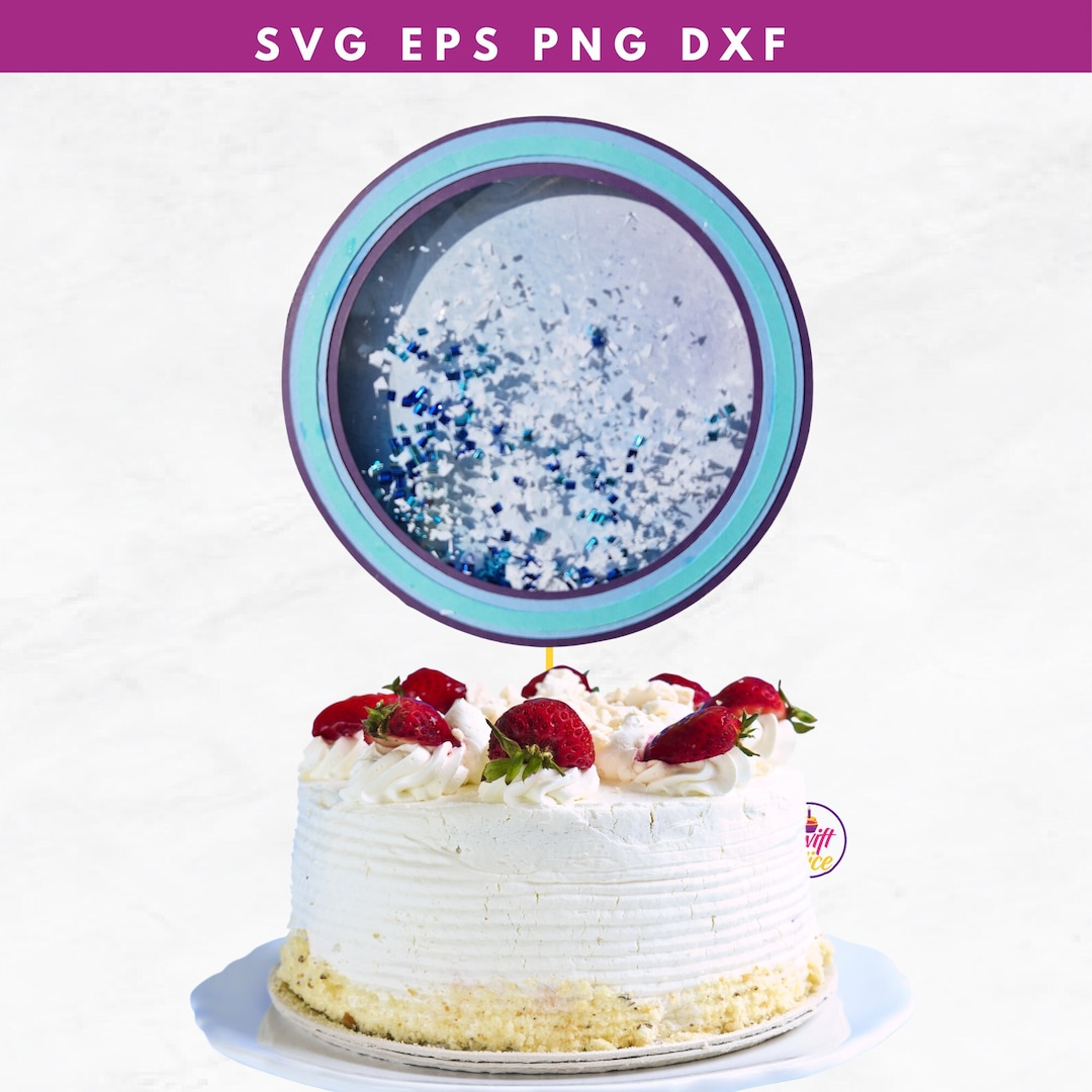 Round Shaker Cake Topper | Shaker Cake Topper Svg | 3D Cake Topper Svg ...
