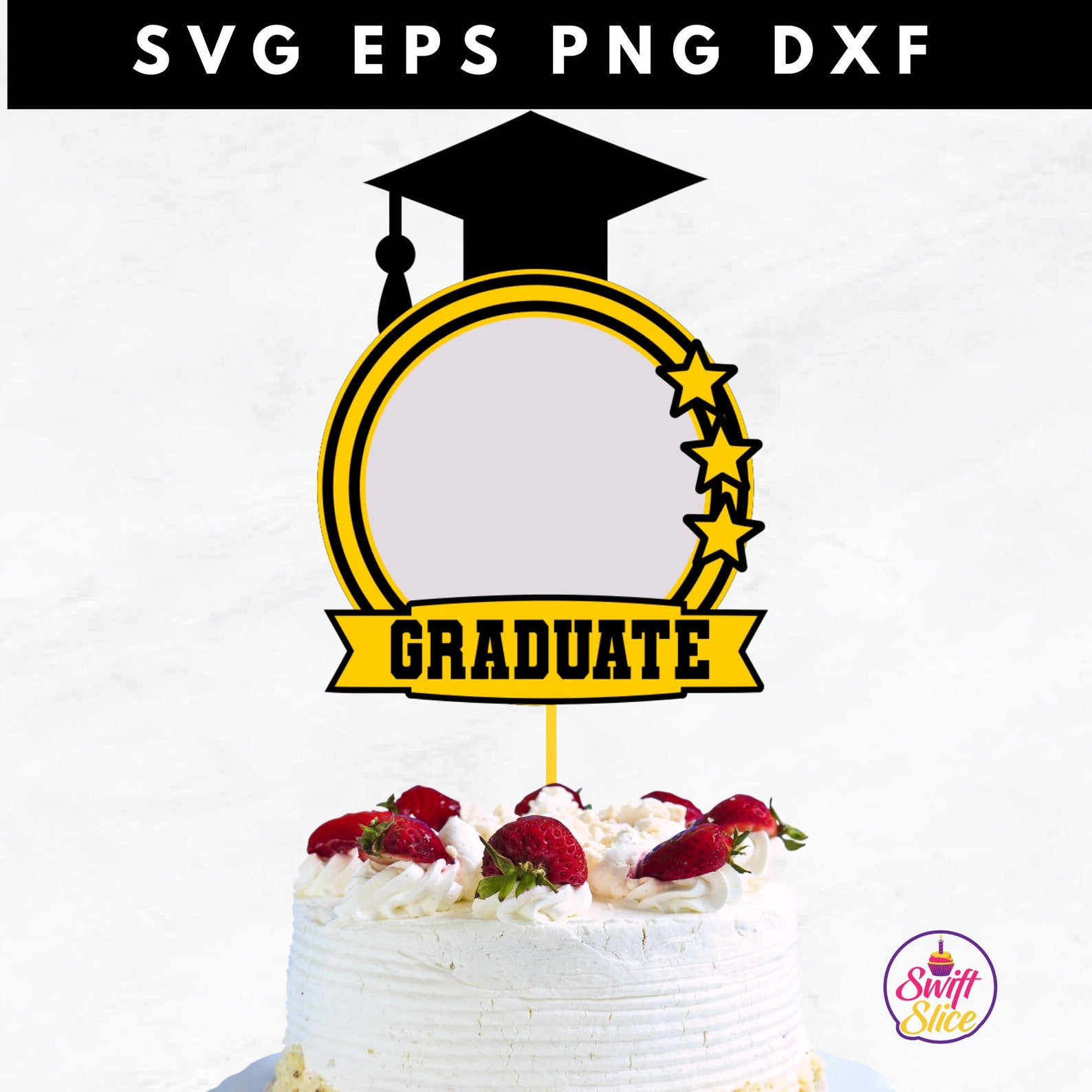 Graduation Shaker Cake Topper SVG 2023 Graduate 2024 Graduate Class of ...