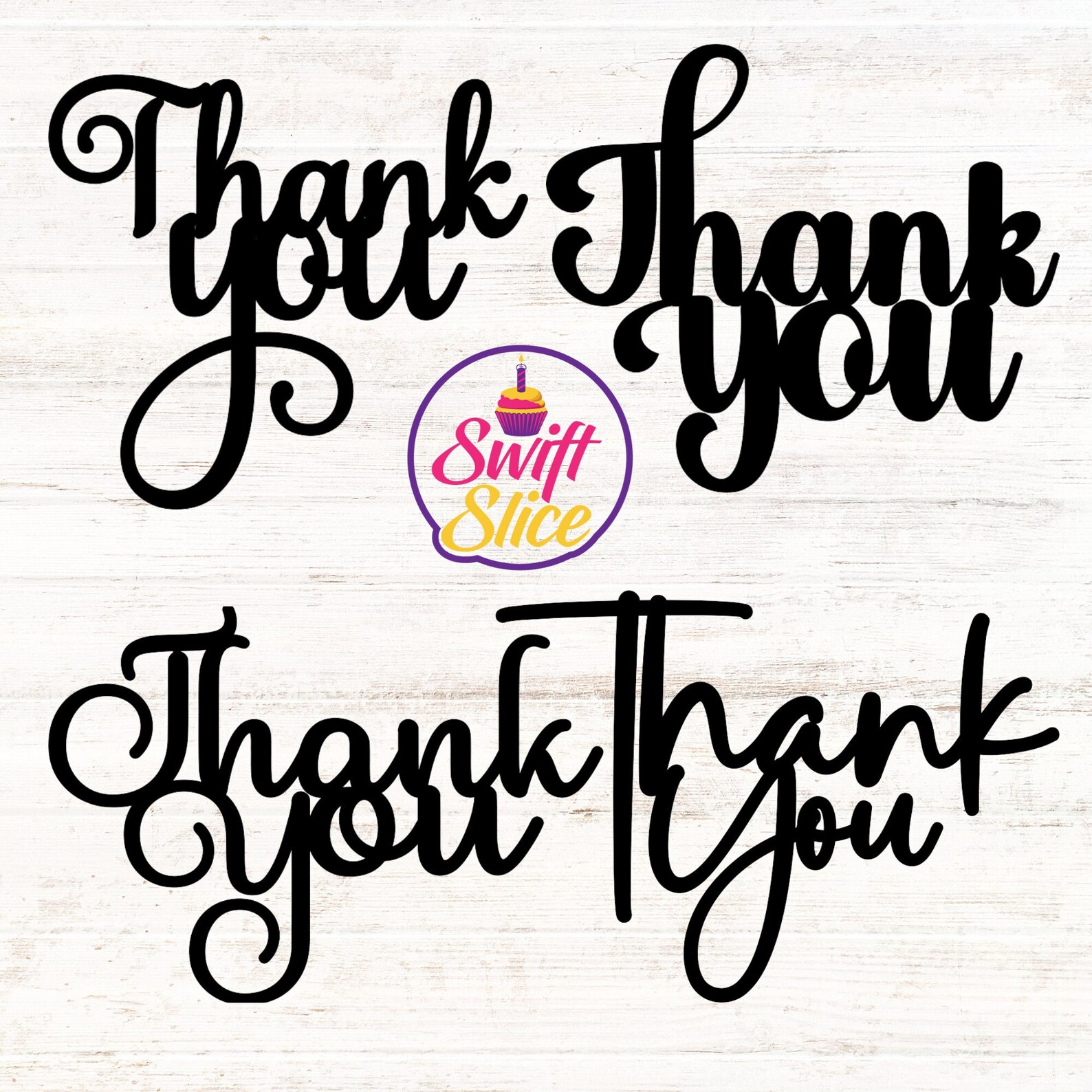 Thank You SVG | Thank You Cake Topper Svg Bundle | Digital Download ...