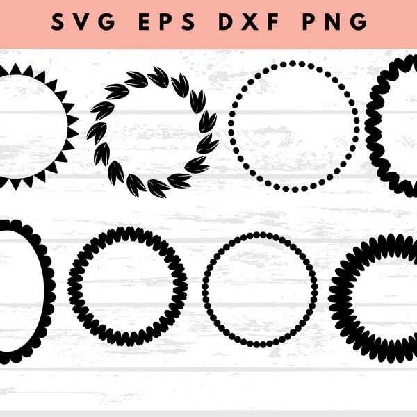 Scalloped Circle Svg - Etsy