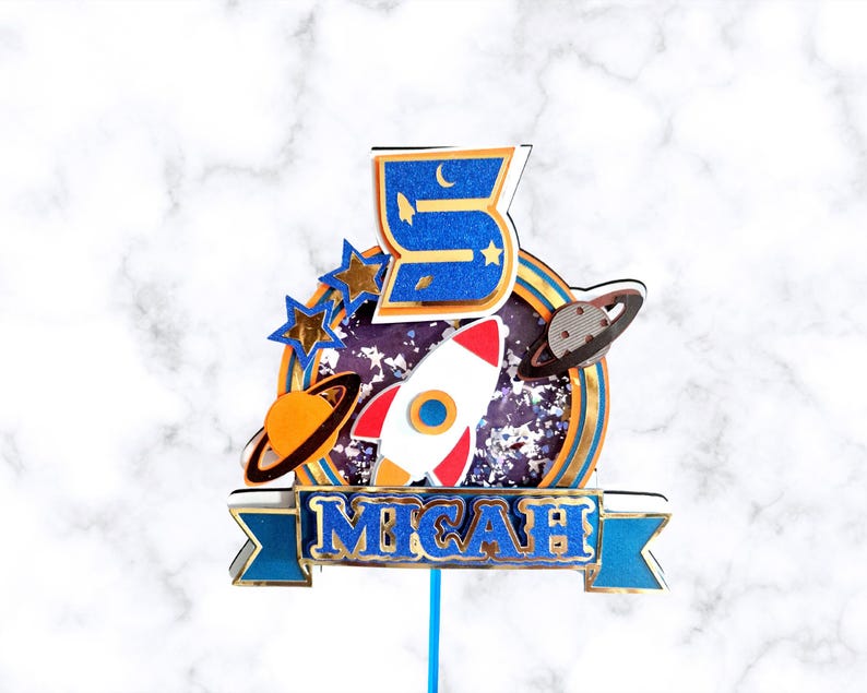 Astronaut Cake Topper Svg Space Cake Topper Svg Instant Download ...