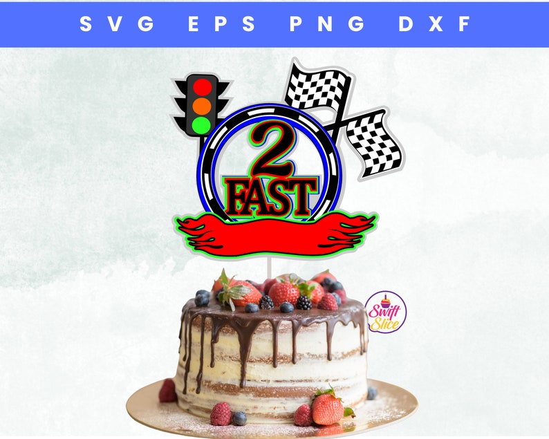 Layered 2 Fast Cake Topper SVG for 2nd Birthday Cars Svg - Etsy Australia