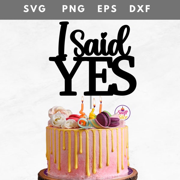 He Asked and She Said Yes Cake Topper - Etsy
