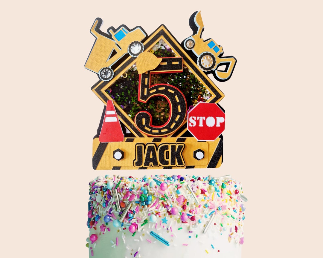 Construction Cake Topper SVG| Crane Cake Topper | Cake Top | Cricut ...