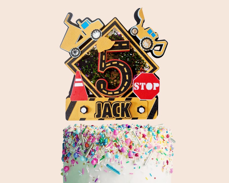 Construction Cake Topper SVG| Crane Cake Topper | Cake Top | Cricut ...