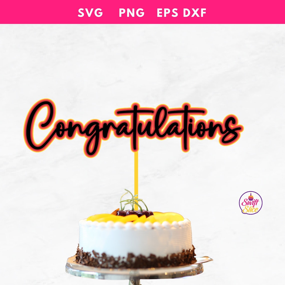 Layered Congratulations Cake Topper SVG | Graduation Cake Topper ...