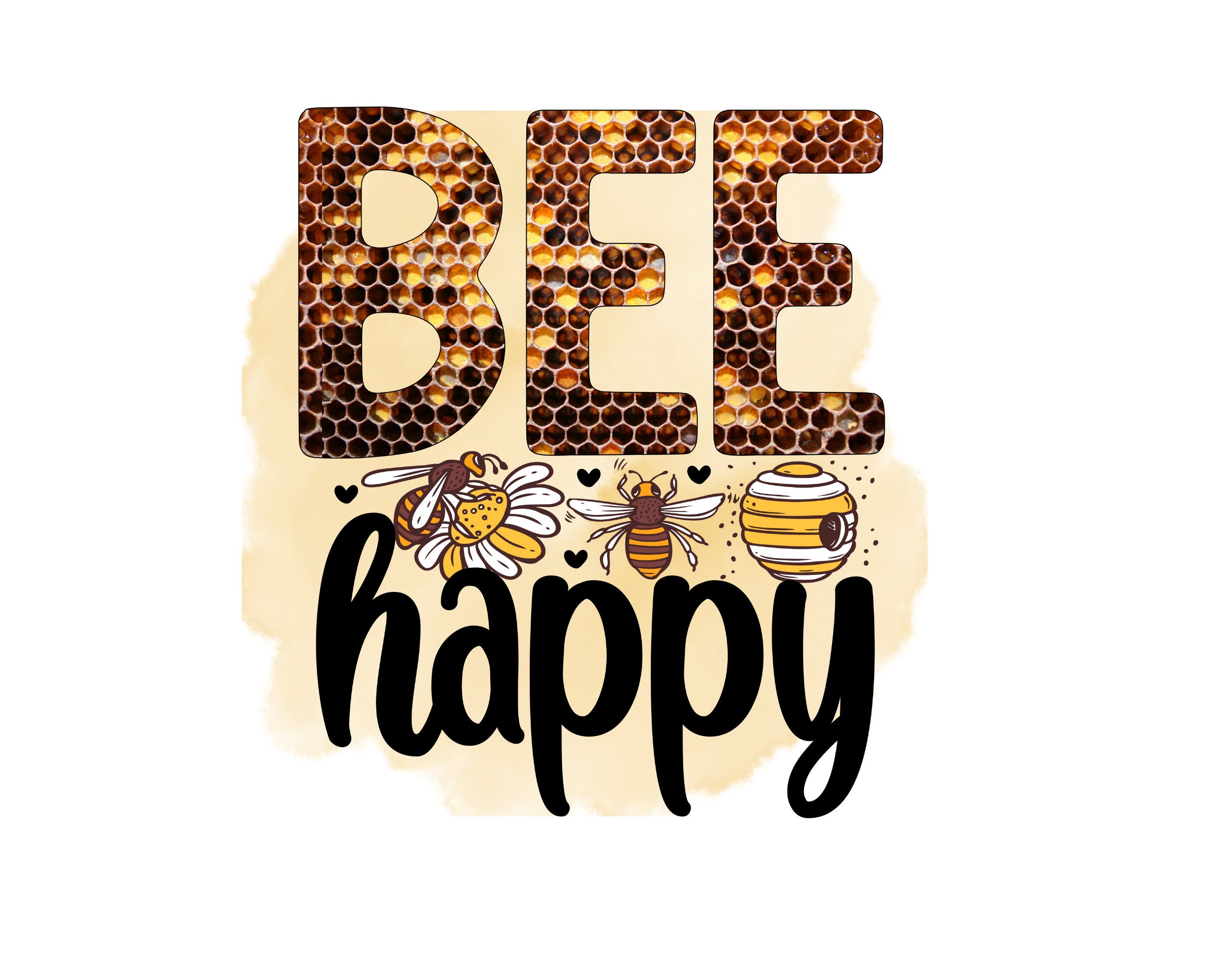 Bee Happy Png Instant Download Save the Bees Be Happy - Etsy