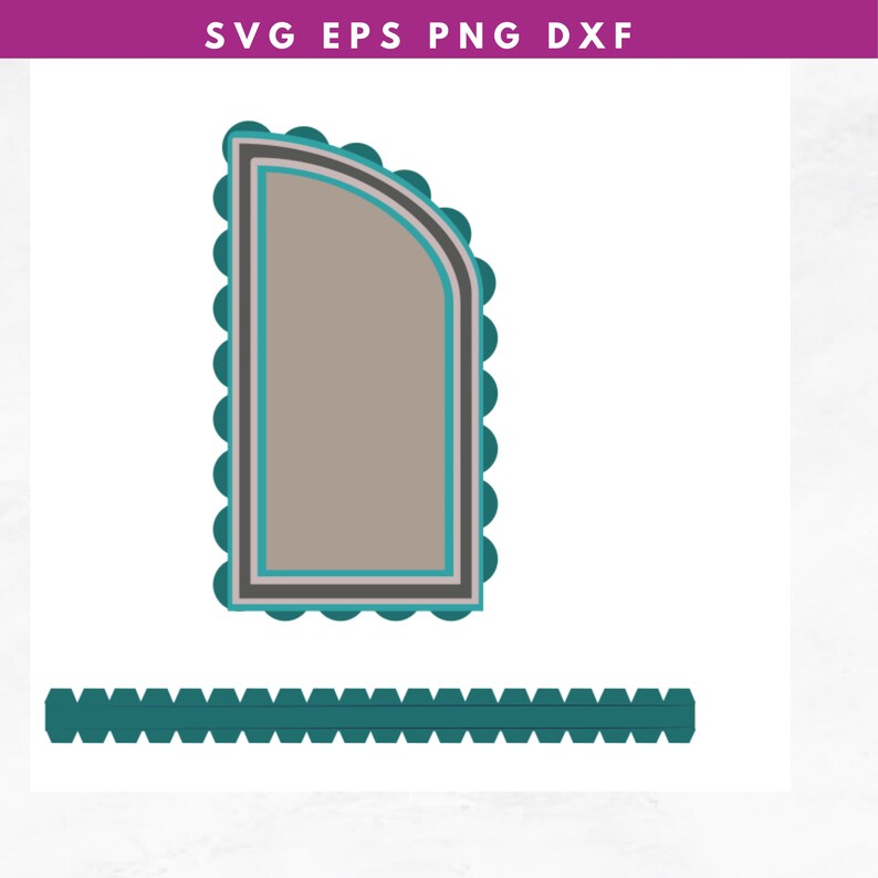 Scalloped Semi Arch Cake Topper Svg Number Shaker Svg - Etsy