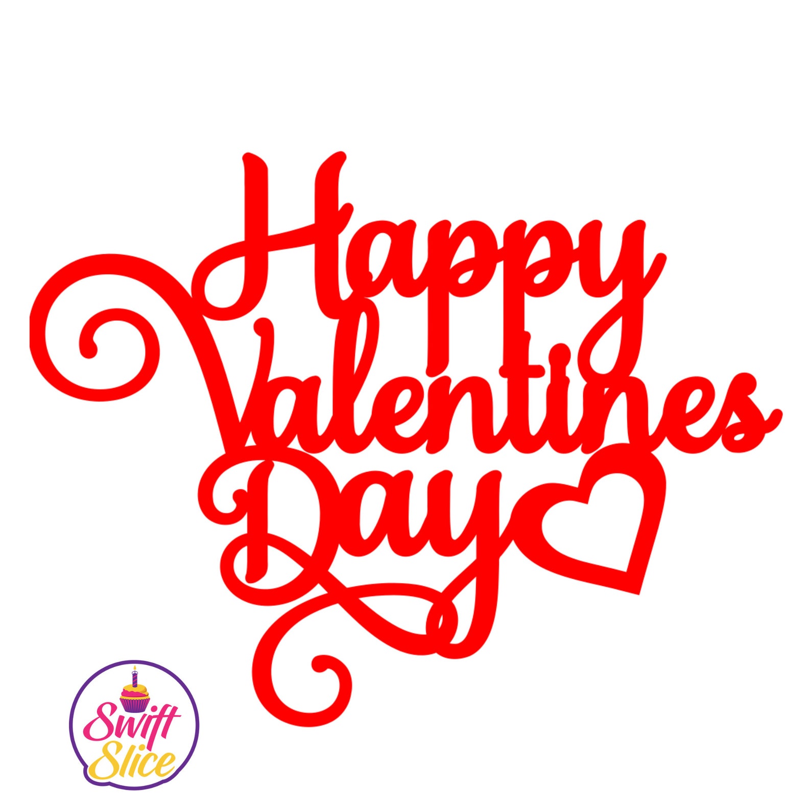 Happy Valentines Day Cake Topper SVG, Happy Valentines Day Svg, Cake ...