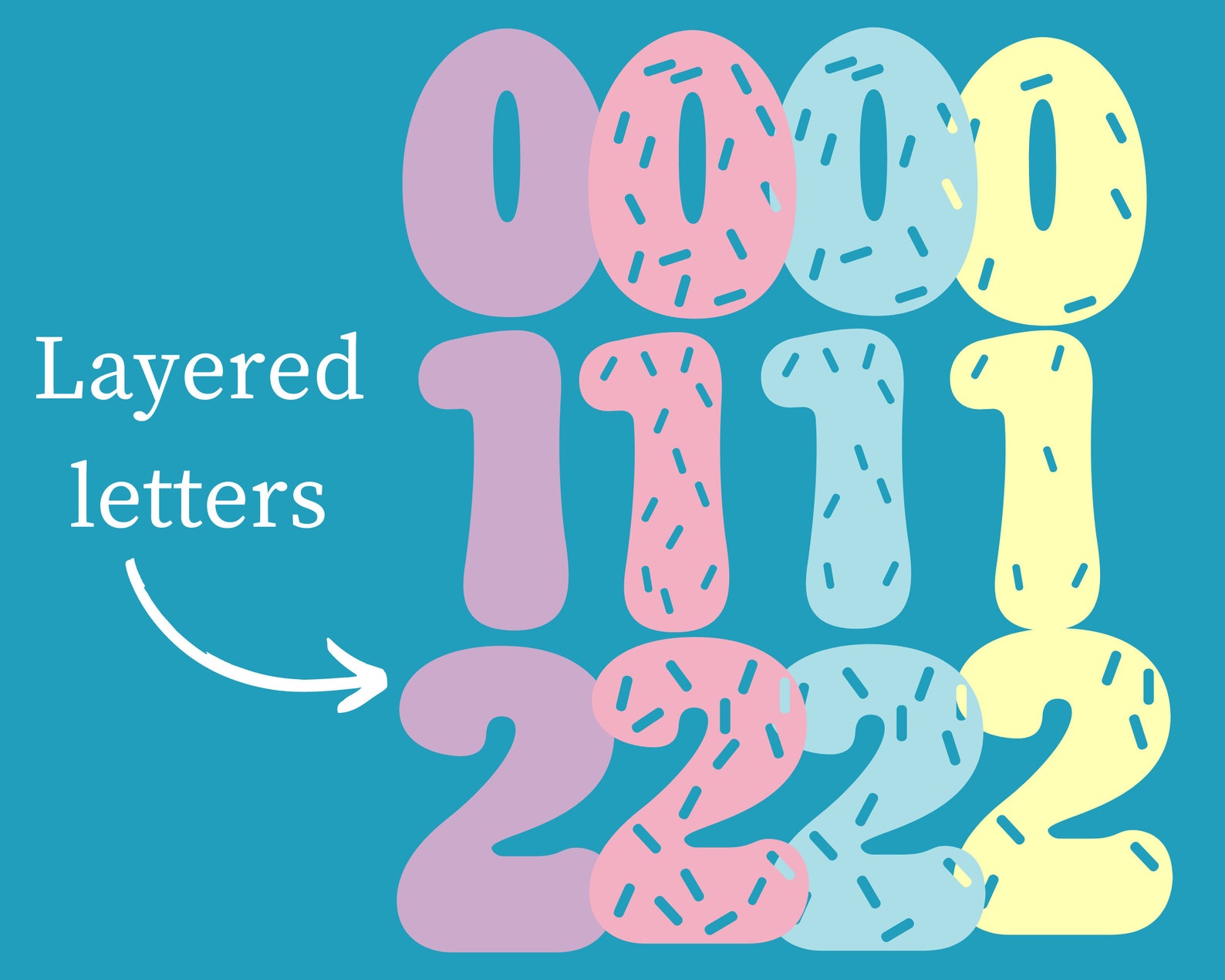 Donut Numbers SVG. Pink Doughnuts. Cricut Cut Files, Layered ...