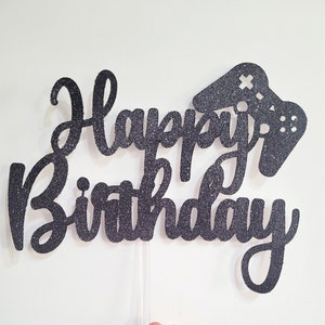 Gamer Birthday Cake Topper SVG: Game Controller Party Decor (digital ...
