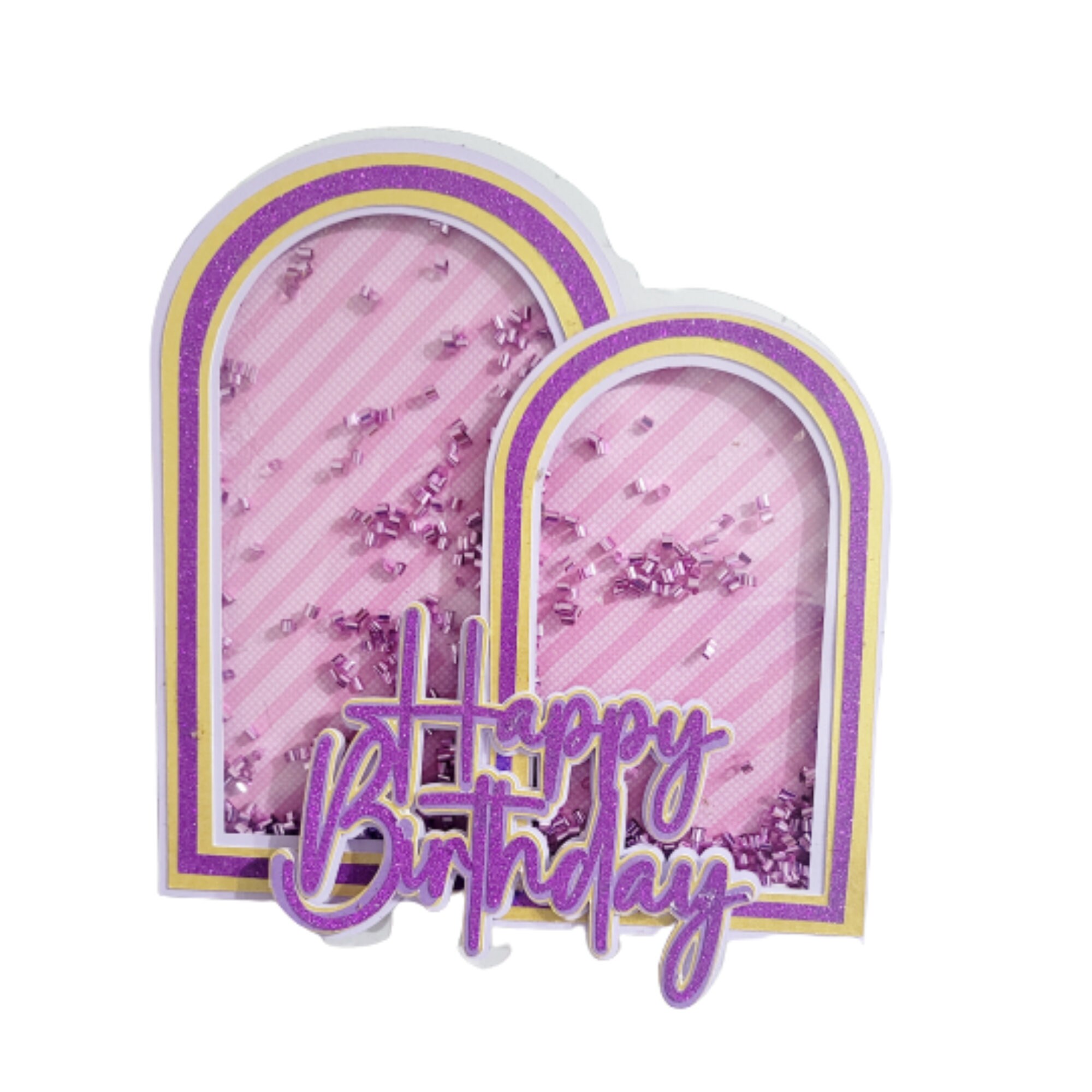 Happy Birthday Arch Shaker Cake Topper SVG File for Cricut Machine Silhouette Die Cut Machine - Etsy