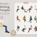 12 Flat Vector People - Sitting People - Pack of Abstract Illustrations ...