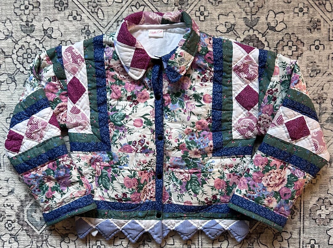 Handmade Upcycled Floral Quilt Jacket - Etsy