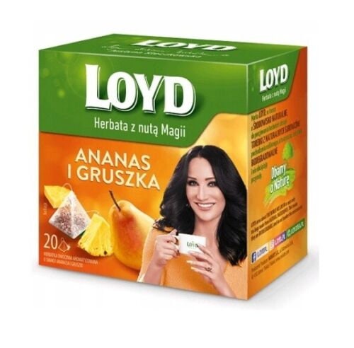 2 X LOYD TEA PINEAPPLE and Pear Fruit Tea 20 Silk Pyramid Bags - Etsy