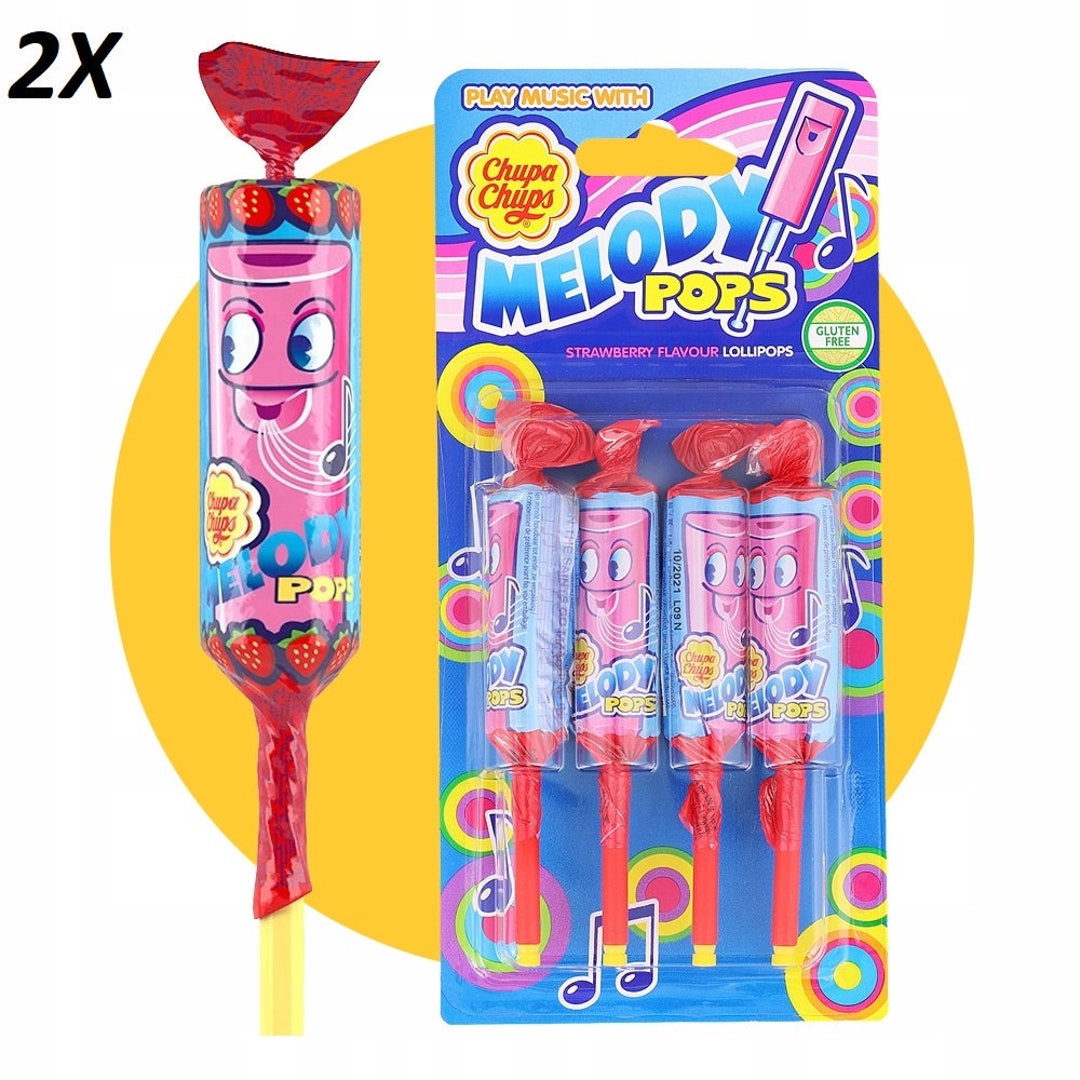 2 X Chupa Chups Melody Pops Whistle Lollipop Strawberry Flavor Candy ...