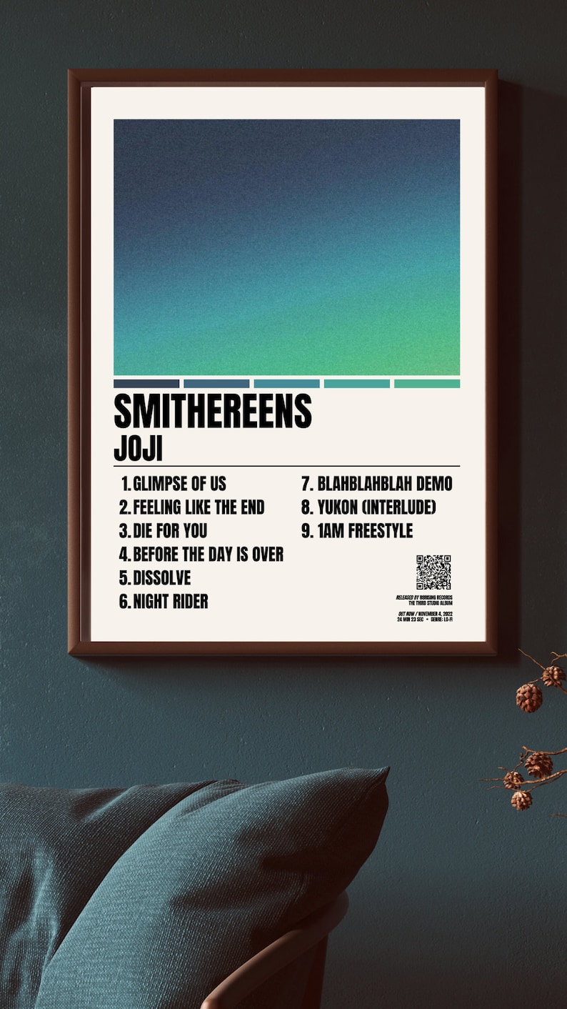 Smithereens Joji Album Cover, Joji Album Poster, Digital Music Poster, Joji 2022 Music ...