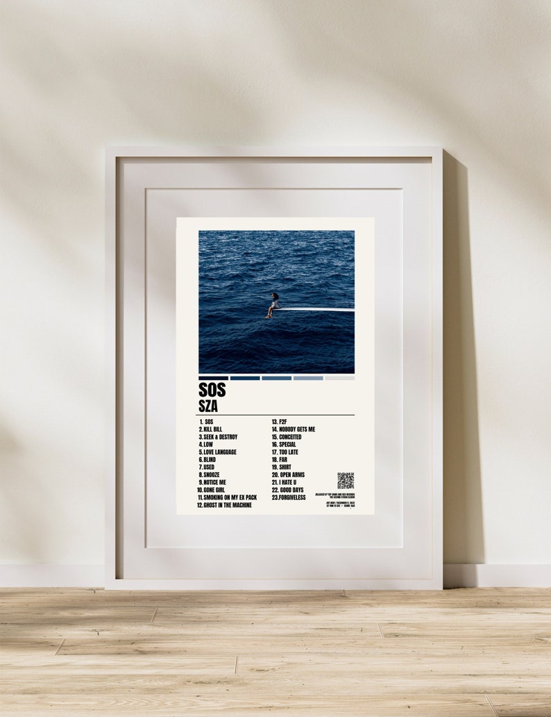 SZA Sos Album Poster, SZA Album Cover, SZA Sos Poster, Digital Album ...