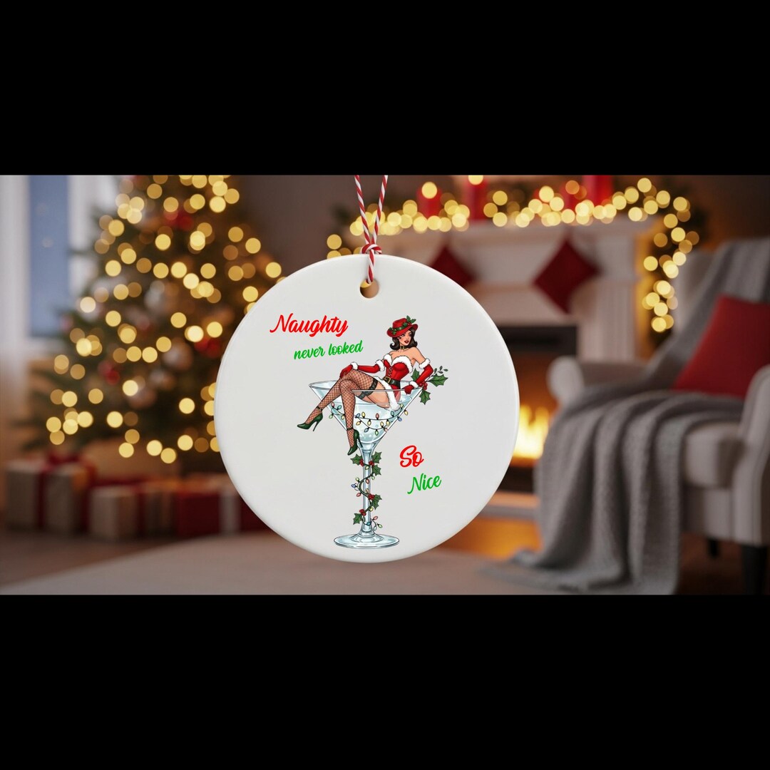 Santa Pin-up Christmas Digital Download – Naughty or Nice Holiday Art ...