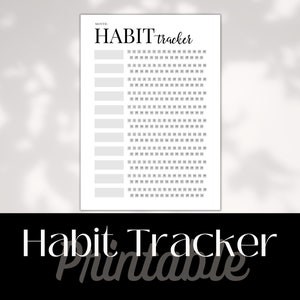 31 Day Habit Tracker Monthly Tracker Printable and Fillable PDF US ...