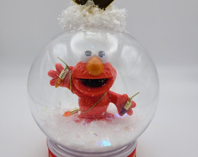 Sesame Street Elmo Snow Globe Ornament. - Etsy