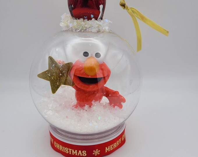 Sesame Street Elmo Snow Globe Ornament. - Etsy