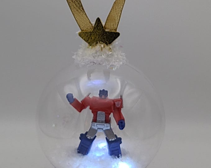 Transformers Optimus Prime Snow Globe Ornament - Etsy