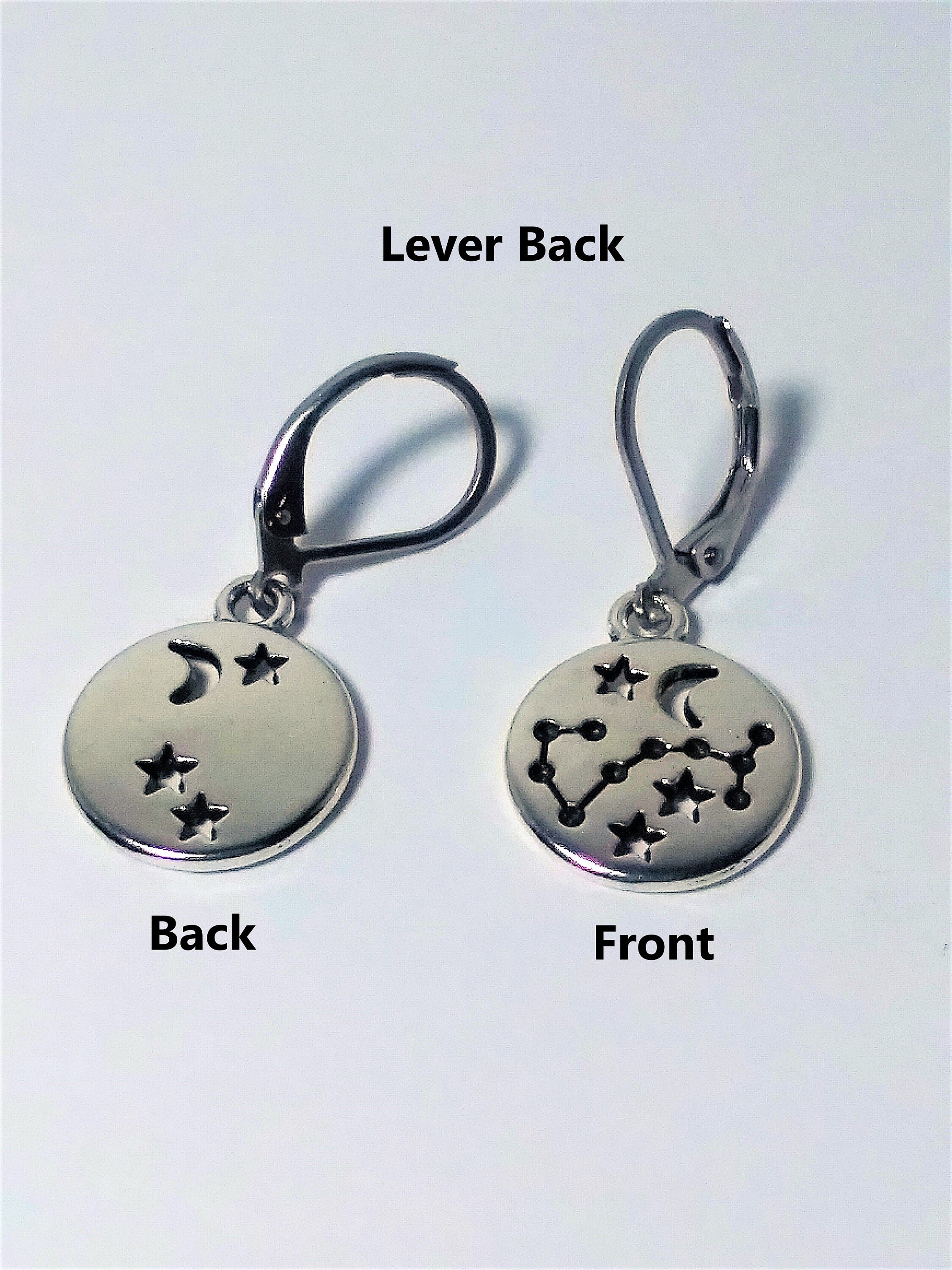 Silver Zodiac Sign Constellation Star Map Earrings Choose - Etsy