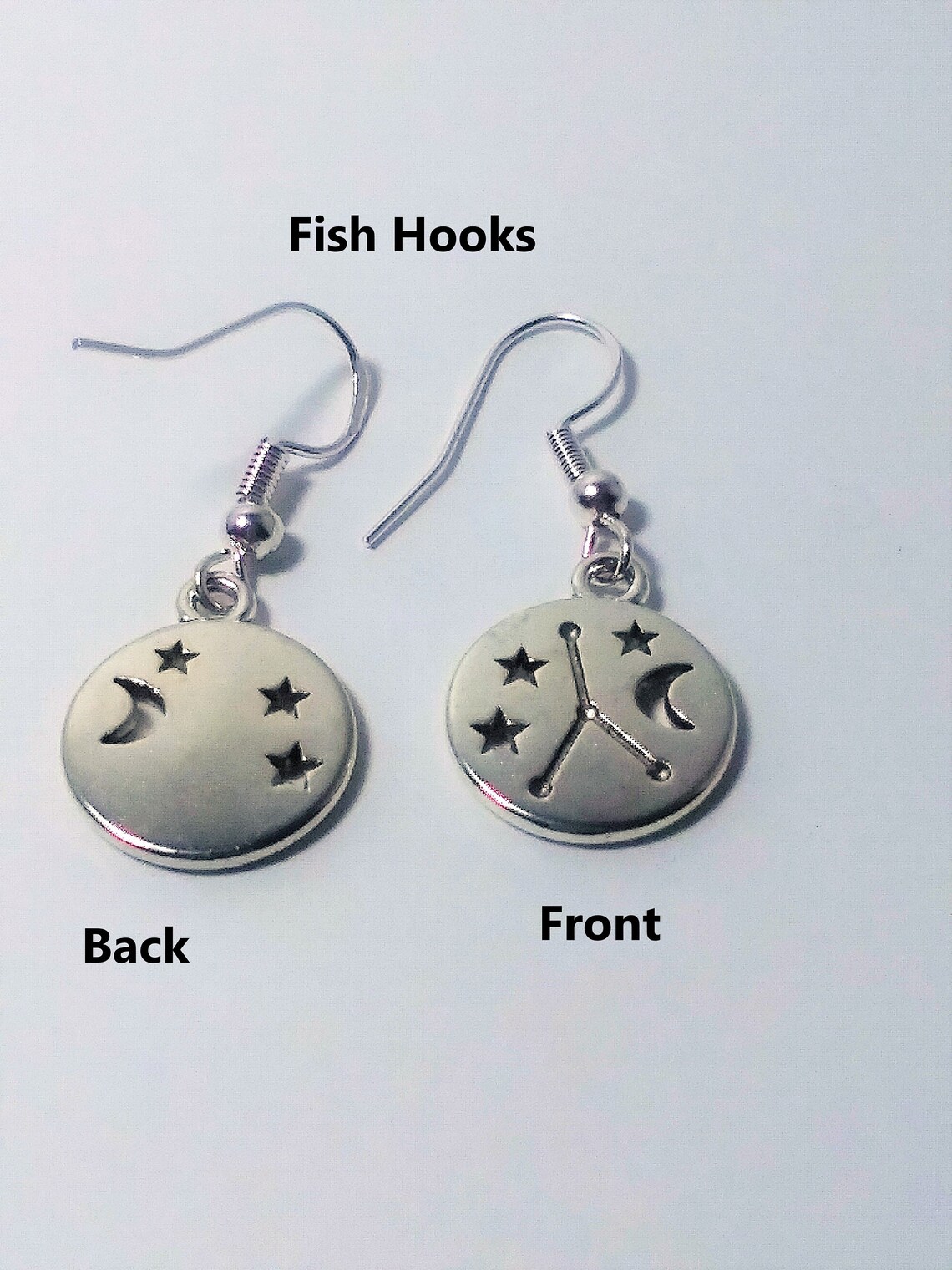 Silver Zodiac Sign Constellation Star Map Earrings Choose - Etsy