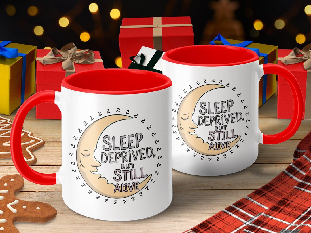 Popular Now Sleep Deprived but Still Alive Fun Coffee Cute Moon ...