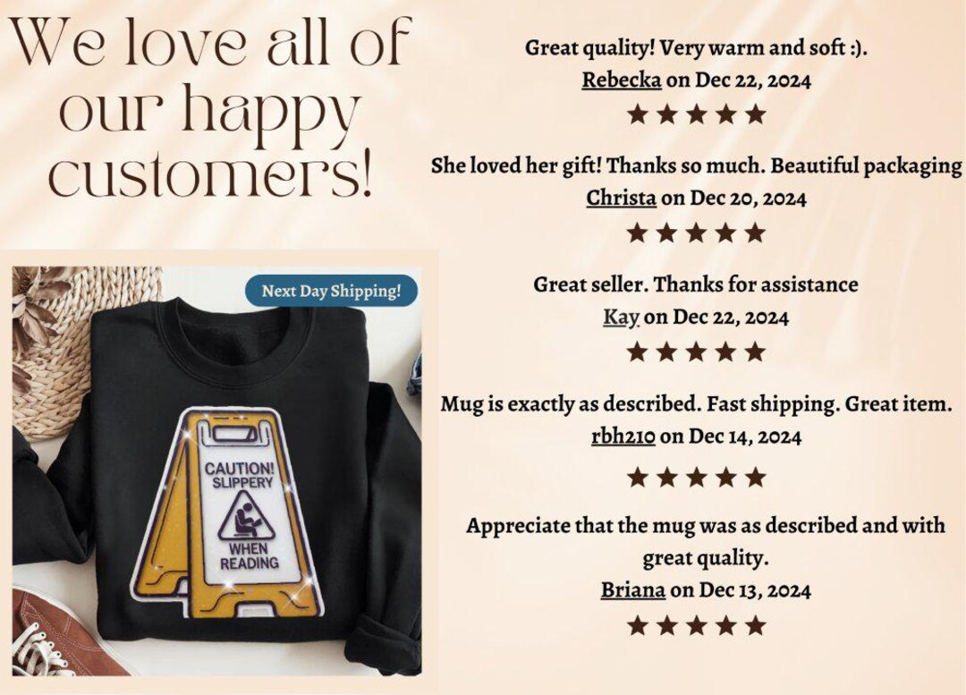 Funny Caution Slippery When Reading Funny T Shirt, Reader Humor Tee ...